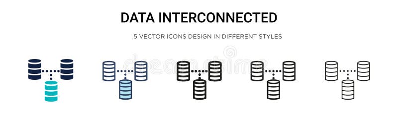 Data Interconnected Icon in Filled, Thin Line, Outline and Stroke Style ... Data Interconnected Icon in Filled, Thin Line, Outline and Stroke Style ...