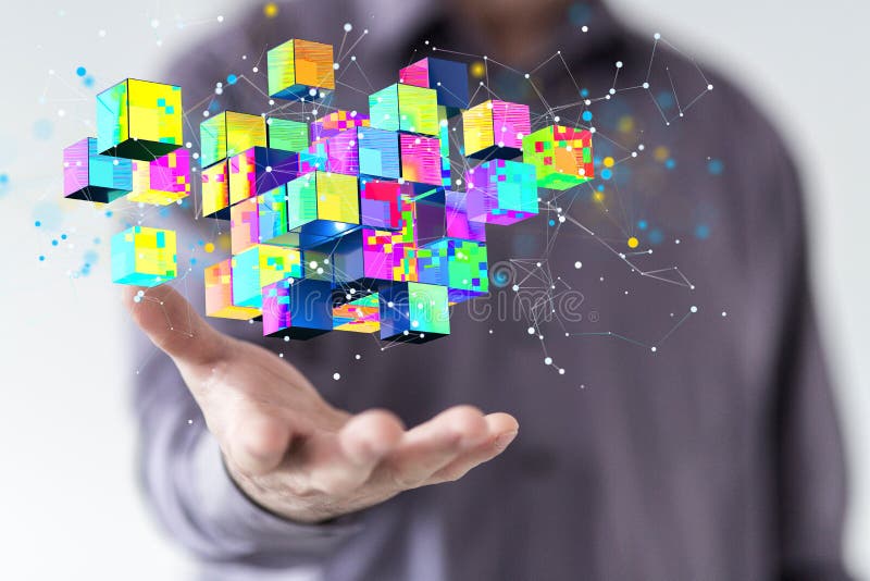 Data Digital Network and Data Concept Stock Illustration - Illustration ...