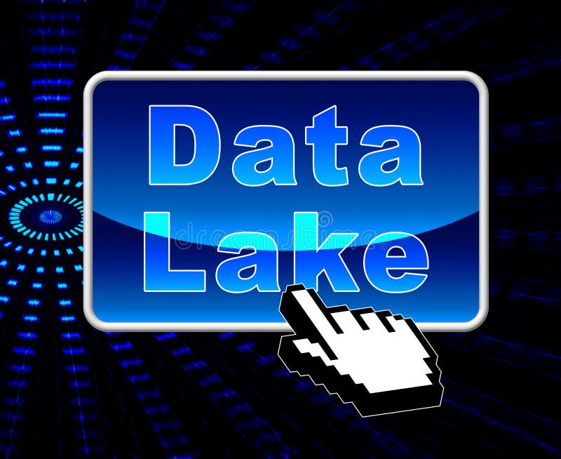 Data Lake Digital Datacenter Cloud 2d Illustration Stock Illustration ...