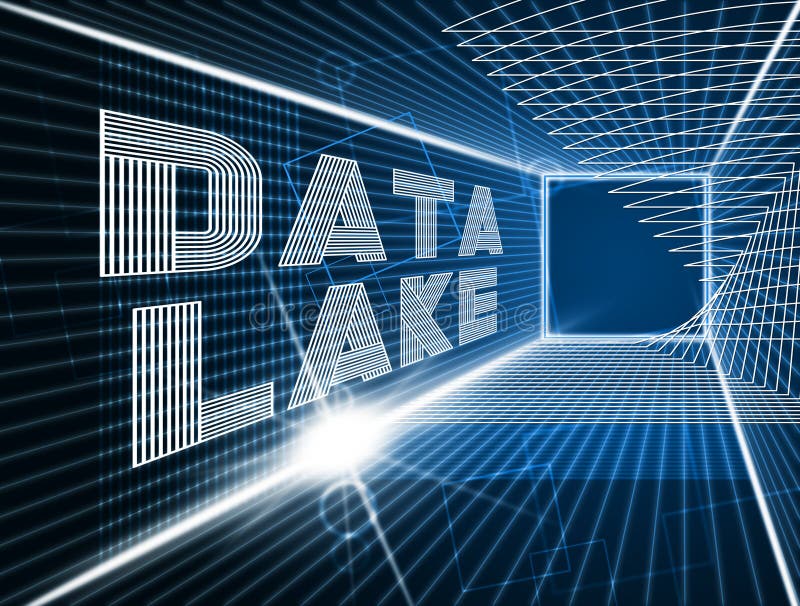 Data Lake Flat Illustration Stock Vector - Illustration of structured ...