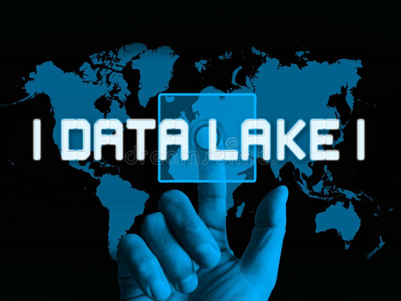 Data Lake Digital Datacenter Cloud 3d Illustration Stock Illustration ...