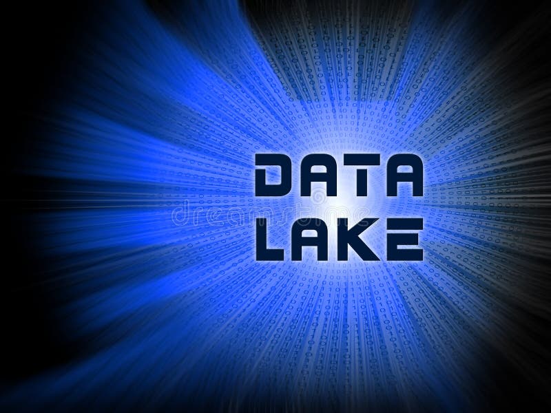 Data Lake Digital Datacenter Cloud 2d Illustration Stock Illustration ...