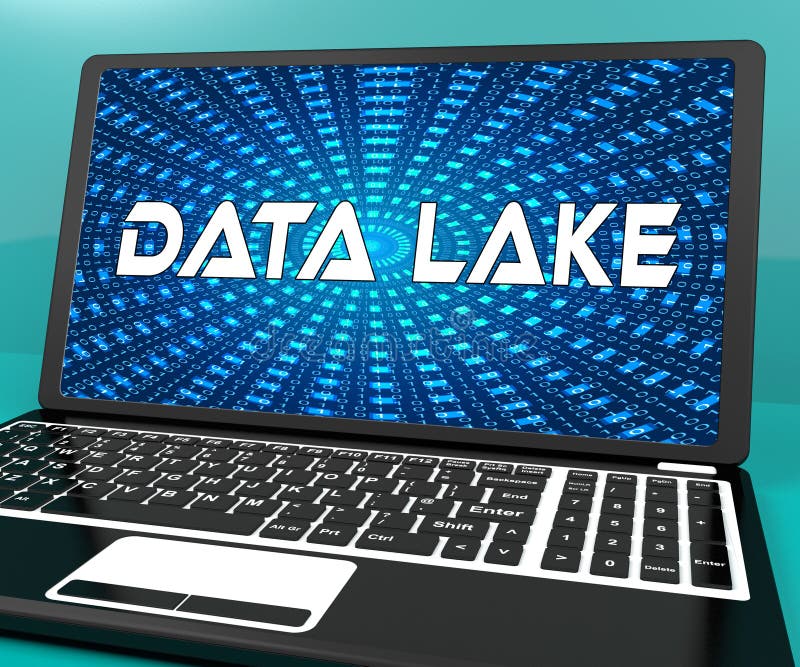 Data Lake Digital Datacenter Cloud 3d Rendering Stock Illustration ...