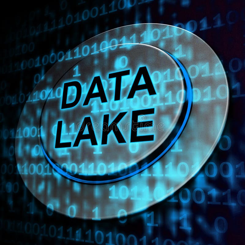 Data Lake Digital Datacenter Cloud 3d Rendering Stock Illustration ...