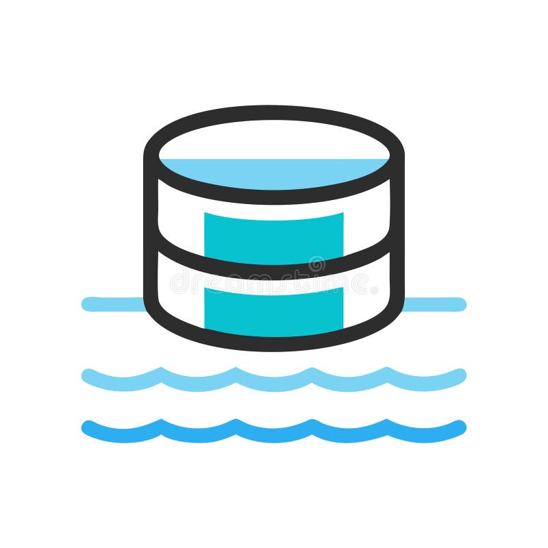 Data Lake Technology Icon stock vector. Illustration of graphic - 351630740