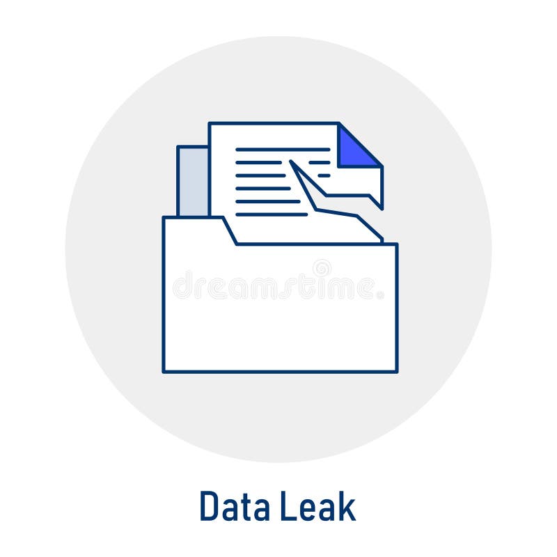 Data Leak GDPR Icon: Privacy Breach. Stock Illustration - Illustration ...