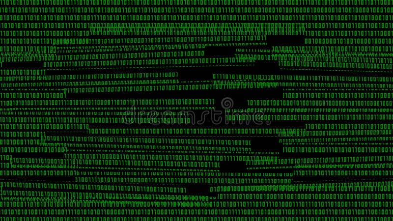 Data Leak Symbolic on Destroyed Green Binary Code Background - Internet ...