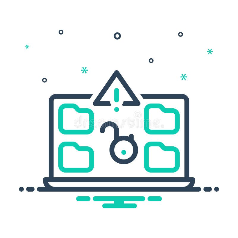 Mix Icon for Data Leakage, Data and Crime Stock Vector - Illustration ...