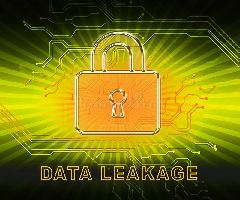 Data Leakage Information Flow Loss 2d Illustration Stock Illustration ...