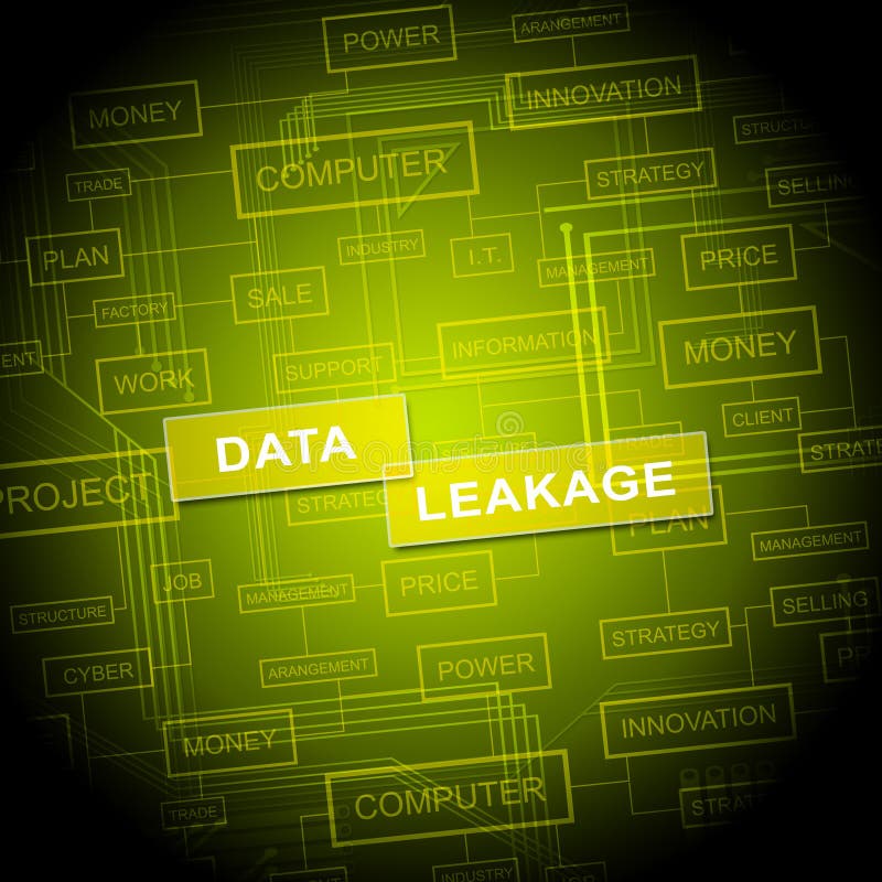 Data Leakage Information Flow Loss 2d Illustration Stock Illustration ...