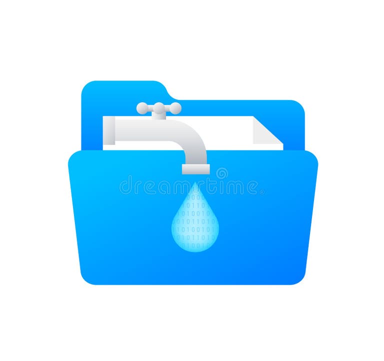 Data Leaks, Cloud Hacking. Data Hack Problem. Vector Stock Illustration ...