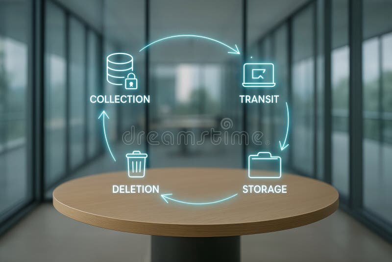 Data Lifecycle Management Diagram Depicting Collection Transit Storage ...