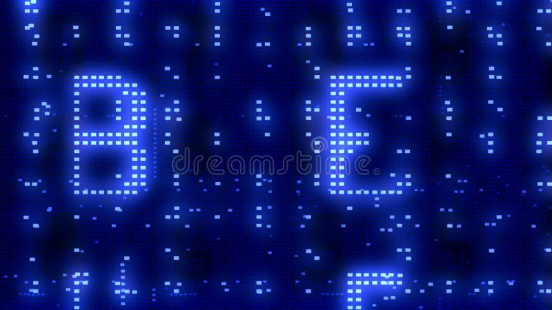 Data Lights and Scrambled Data Blue Background Stock Video - Video of ...