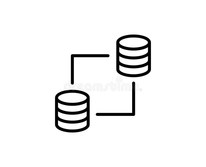 Data line icon stock vector. Illustration of cylinder - 187829896