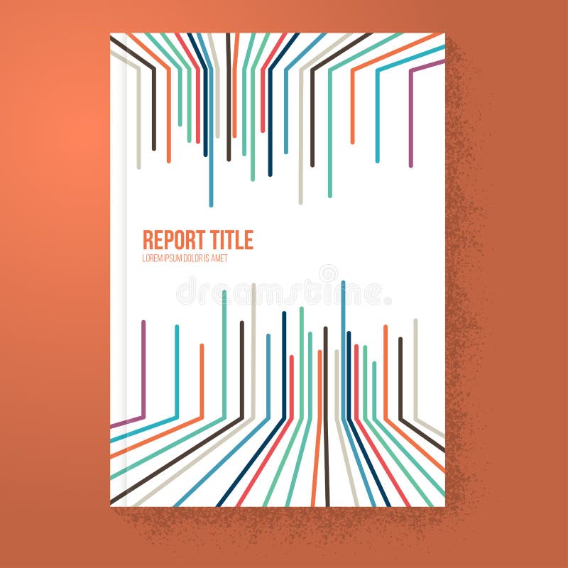 Data Lines Brochure / Report Template Stock Vector - Illustration of ...
