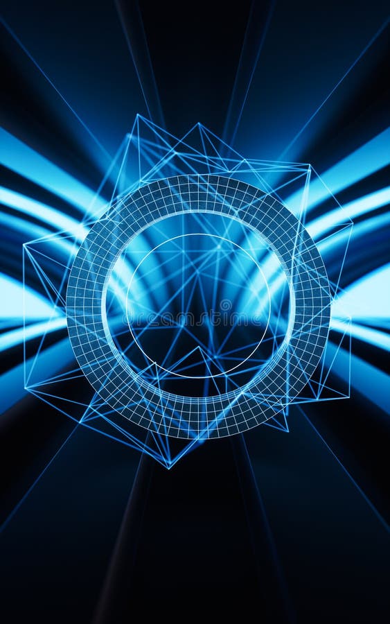 Data Lines with Mysterious Background, 3d Rendering Stock Illustration ...