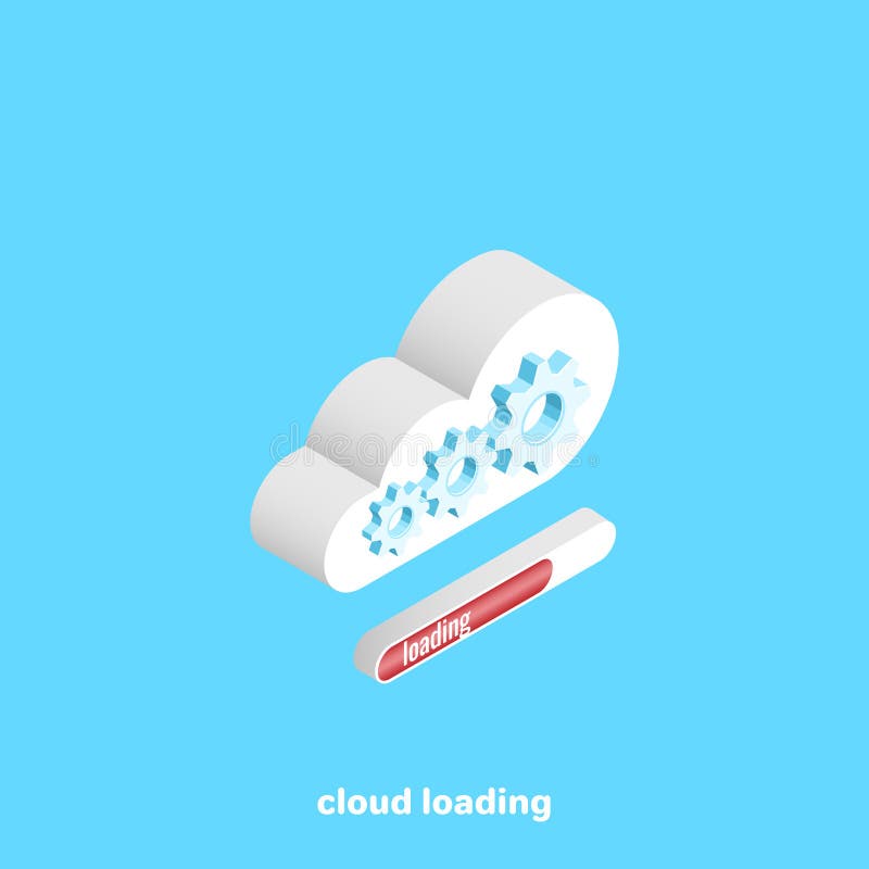 Data Loading for Cloud Technologies Stock Vector - Illustration of blue ...