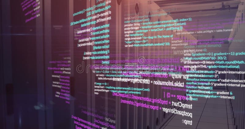 Data Loading and Processing Over Computer Server Room Stock Footage - Video of server, laptop ...