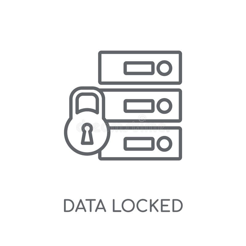 Locked File Icon In Trendy Design Style. Locked File Icon Isolated On ...
