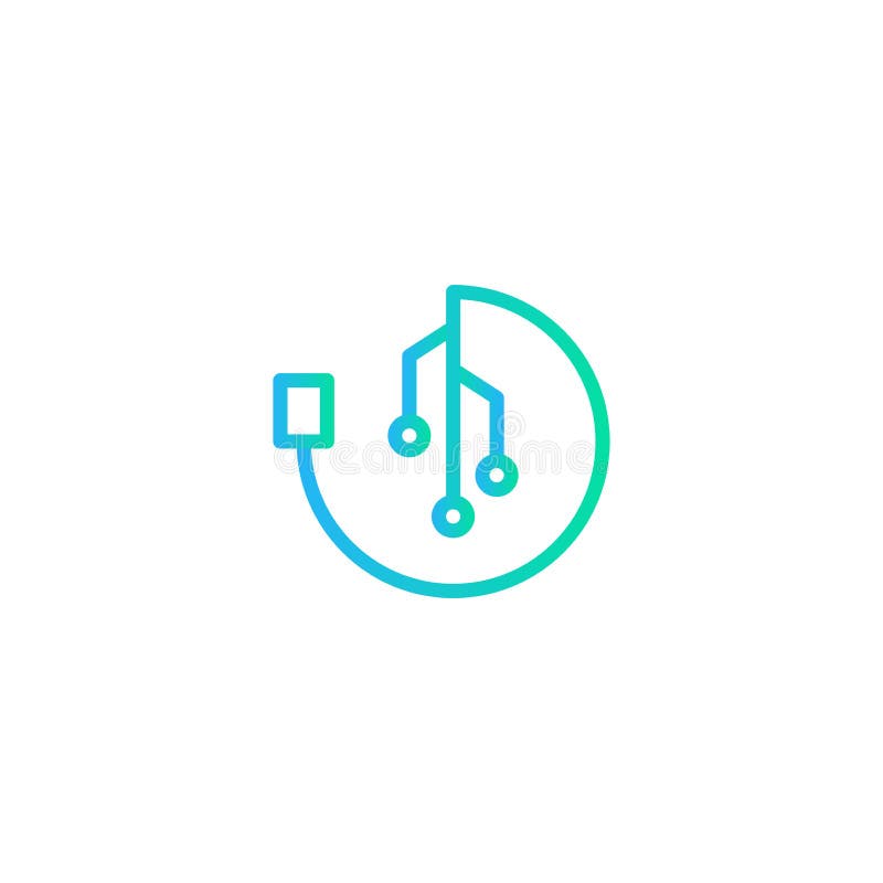 Data Logo Design Template with Digital Wire Stock Vector - Illustration ...