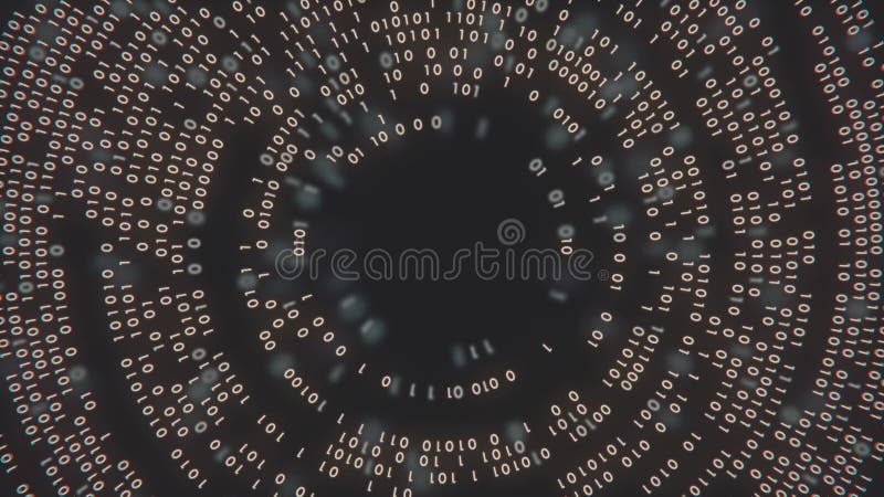 Data Loop Animation with the Numbers 0 and 1. 3d Rendering 4K Stock ...
