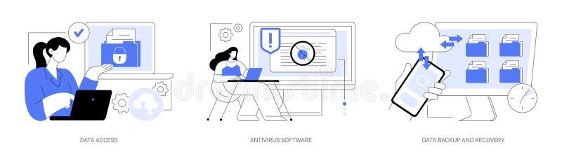 Data Loss Prevention Isolated Cartoon Vector Illustrations Se Stock ...