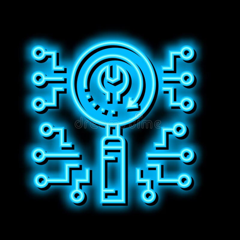 Data Loss Prevention Neon Glow Icon Illustration Stock Vector ...