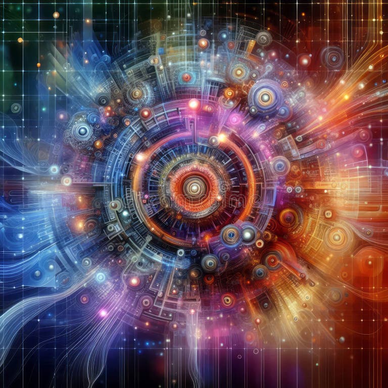 Data and Machine Learning Abstract Concept Stock Illustration ...