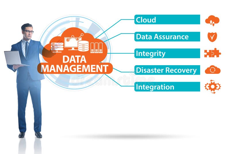 Data Management Concept with Business People Stock Illustration ...