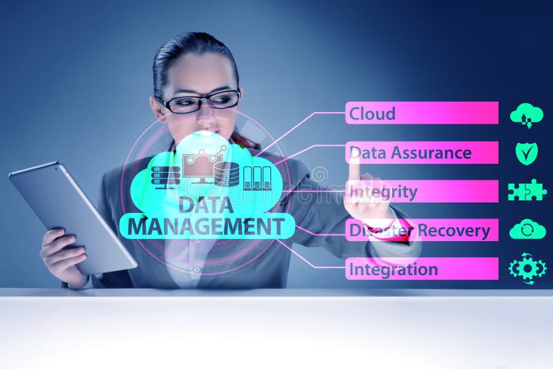 Data Management Concept with Business People Stock Image - Image of ...