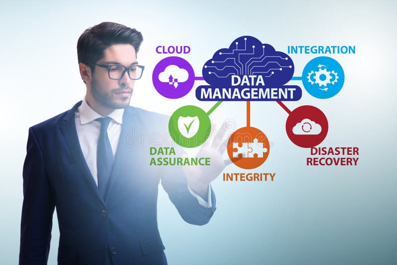 Data Management Concept with Business People Stock Illustration ...