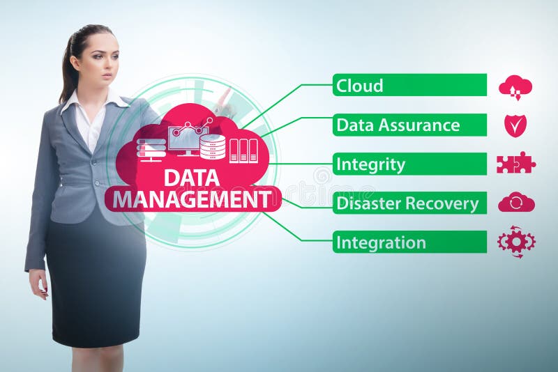 Data Management Concept with Business People Stock Illustration ...