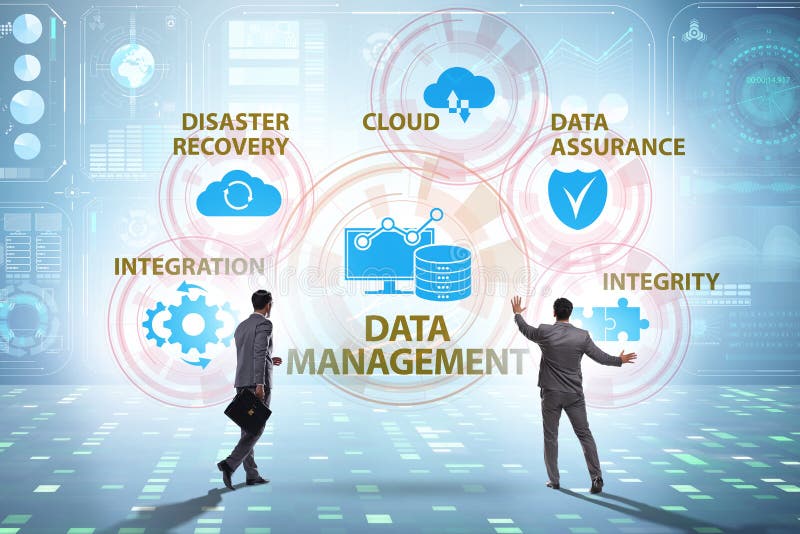 Data Management Concept with Business People Stock Illustration ...