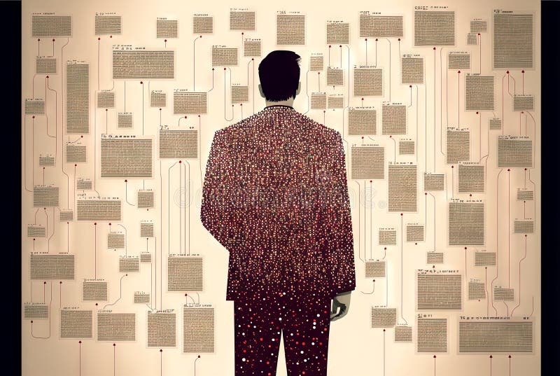 Data Management Concept with People Analysing the Graphs. Business and ...