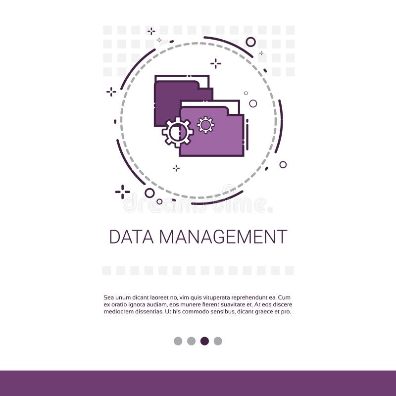 Data Management Content Marketing Web Banner with Copy Space Stock ...