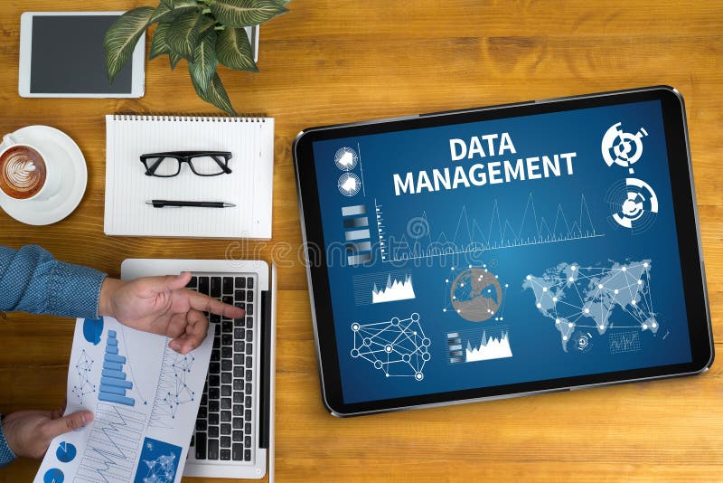 DATA MANAGEMENT File Database Cloud Network Stock Photo - Image of ...