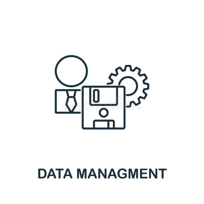 Data Management Icon from Industry 4.0 Collection Stock Illustration ...