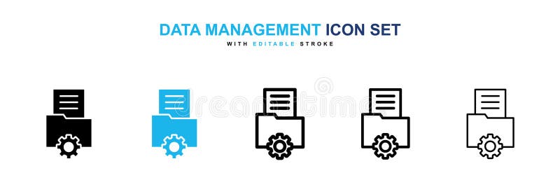 Data Management Icon Vector Stock Vector - Illustration of business ...