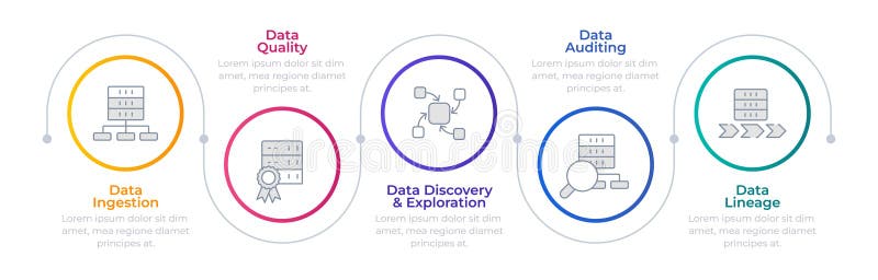 Data Management Infographic Circles Stock Vector - Illustration of ...