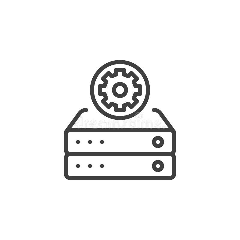 Data management line icon stock vector. Illustration of sign - 231428195