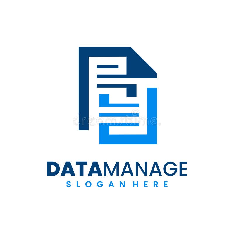 Data Management Logo Design Template Vector Stock Vector - Illustration ...