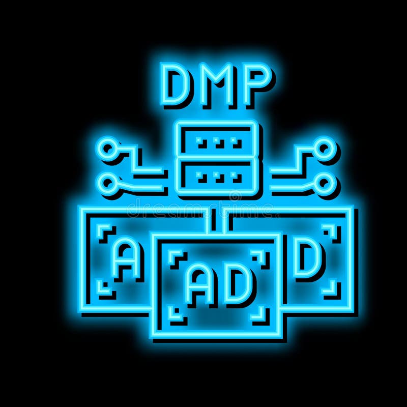 Data Management Platform Neon Glow Icon Illustration Stock Vector ...