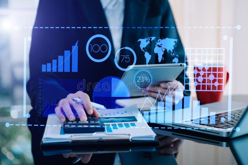 Data Management System with Business Analytics Concept. Business Team ...