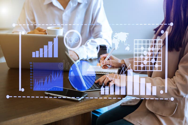 Data Management System with Business Analytics Concept. Business Team ...