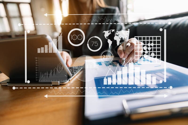 Data Management System with Business Analytics Concept. Business Team ...