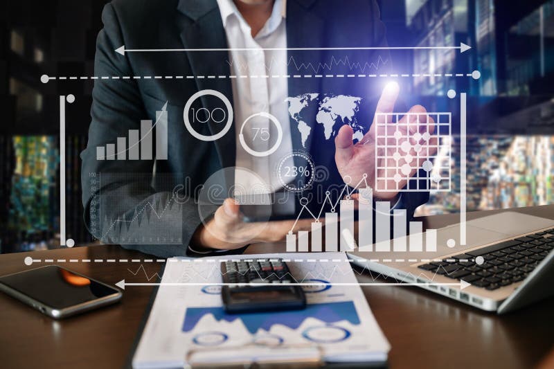 Data Management System with Business Analytics Concept. Business Team ...