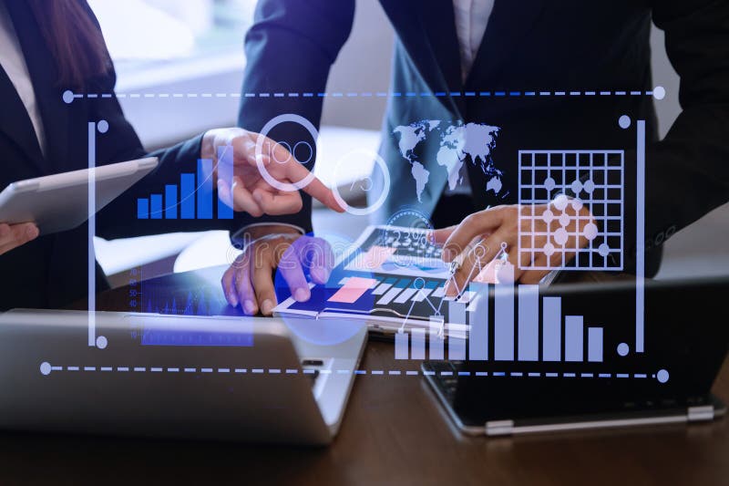 Data Management System with Business Analytics Concept. Business Team ...