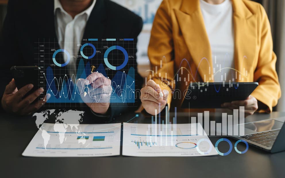 Data Management System with Business Analytics Concept. Business Team ...