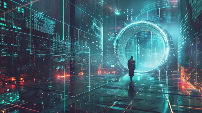 Data Management System, Digital Technology, Software Development Concept Stock Illustration ...