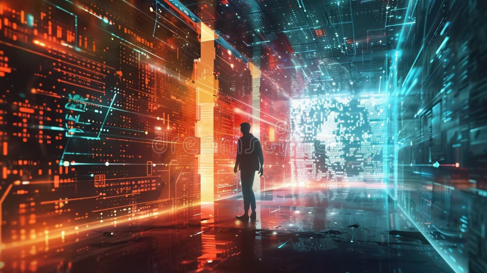 Data Management System, Digital Technology, Software Development Concept Stock Illustration ...